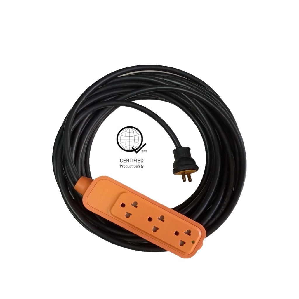 EXTENSION CORD INDUSTRIAL HEAVY DUTY w/ ROYAL CORD 14/2 EAGLE PLUG OMNI ...