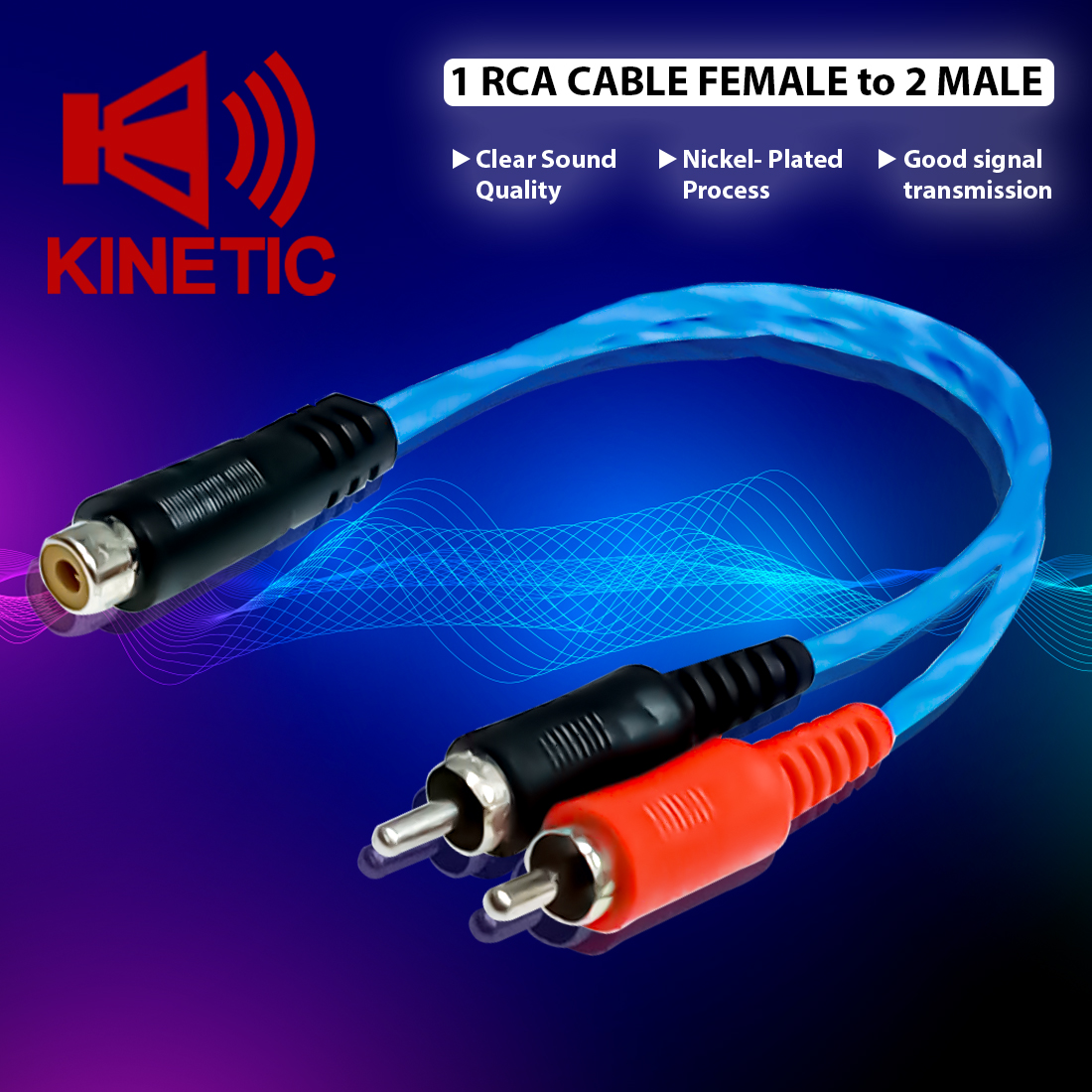 KINETIC 1 RCA CABLE FEMALE to 2 MALE | Lazada PH