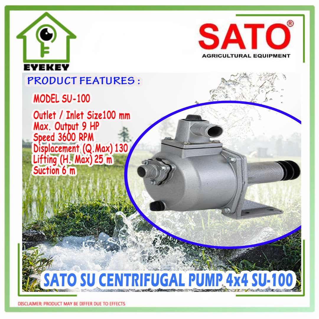 SATO SU SERIES CENTRIFUGAL BARE PUMP 4x4 SU 100 | Lazada PH