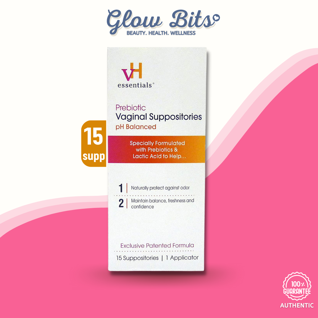 vH Essentials Prebiotic Vaginal Suppositories for pH Balanced, Vaginal ...