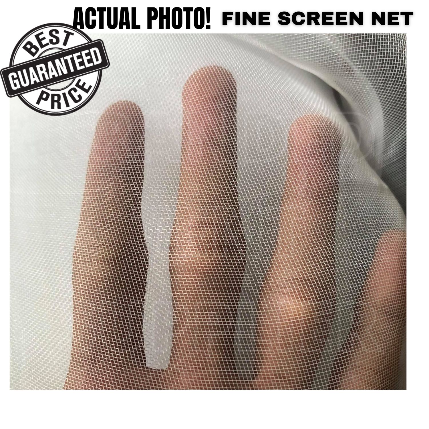 [5ft x 1 meter] WHITE SCREEN NET Mosquito Net - Insect Protection Net ...