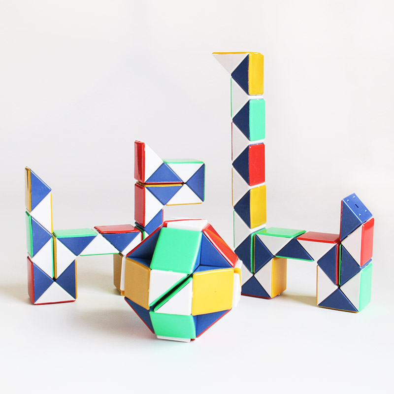 Children's puzzle magic ruler puzzle long Rubik's cube snake-shaped ...