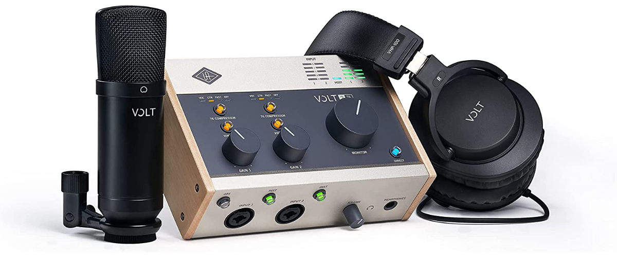 Universal Audio UA Volt 276 Studio Pack for recording, podcasting, and streaming with USB ...