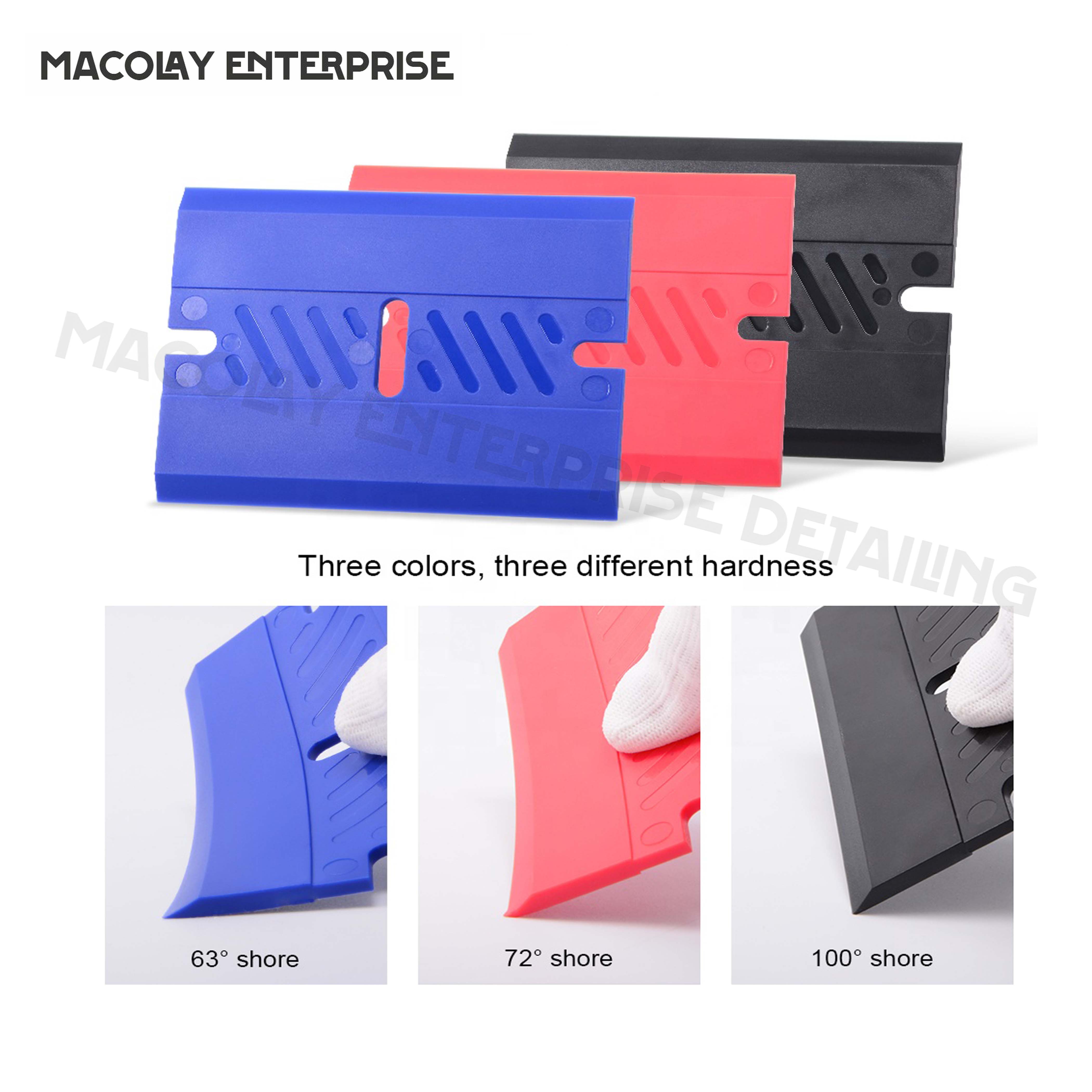 WR-30 Large Scraper Set 3-piece for Wrap removal Wrapping Tint Macolay ...