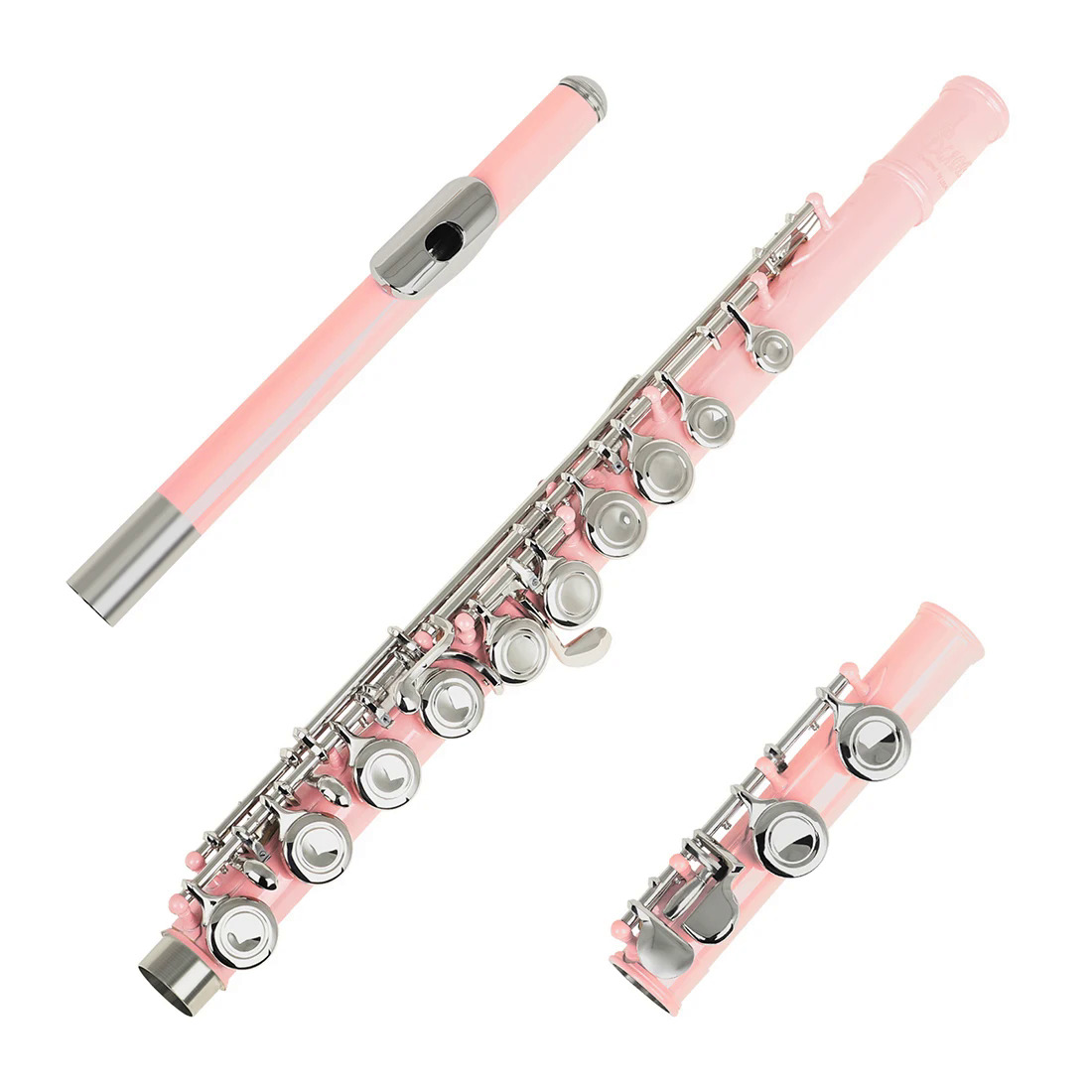 M MBAT 16 Closed Open Holes C Key Professional Transverse Flute Concert ...