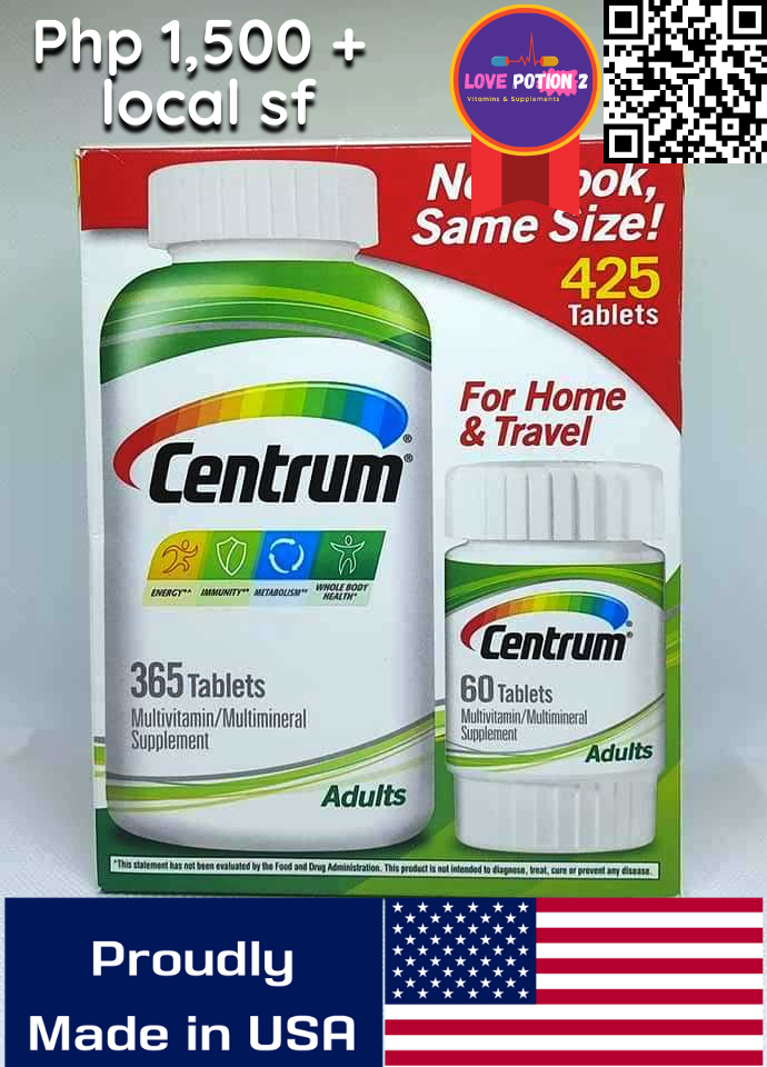 Centrum Adults Multivitamins (set of 2 bottles) 425 Tablets | Lazada PH