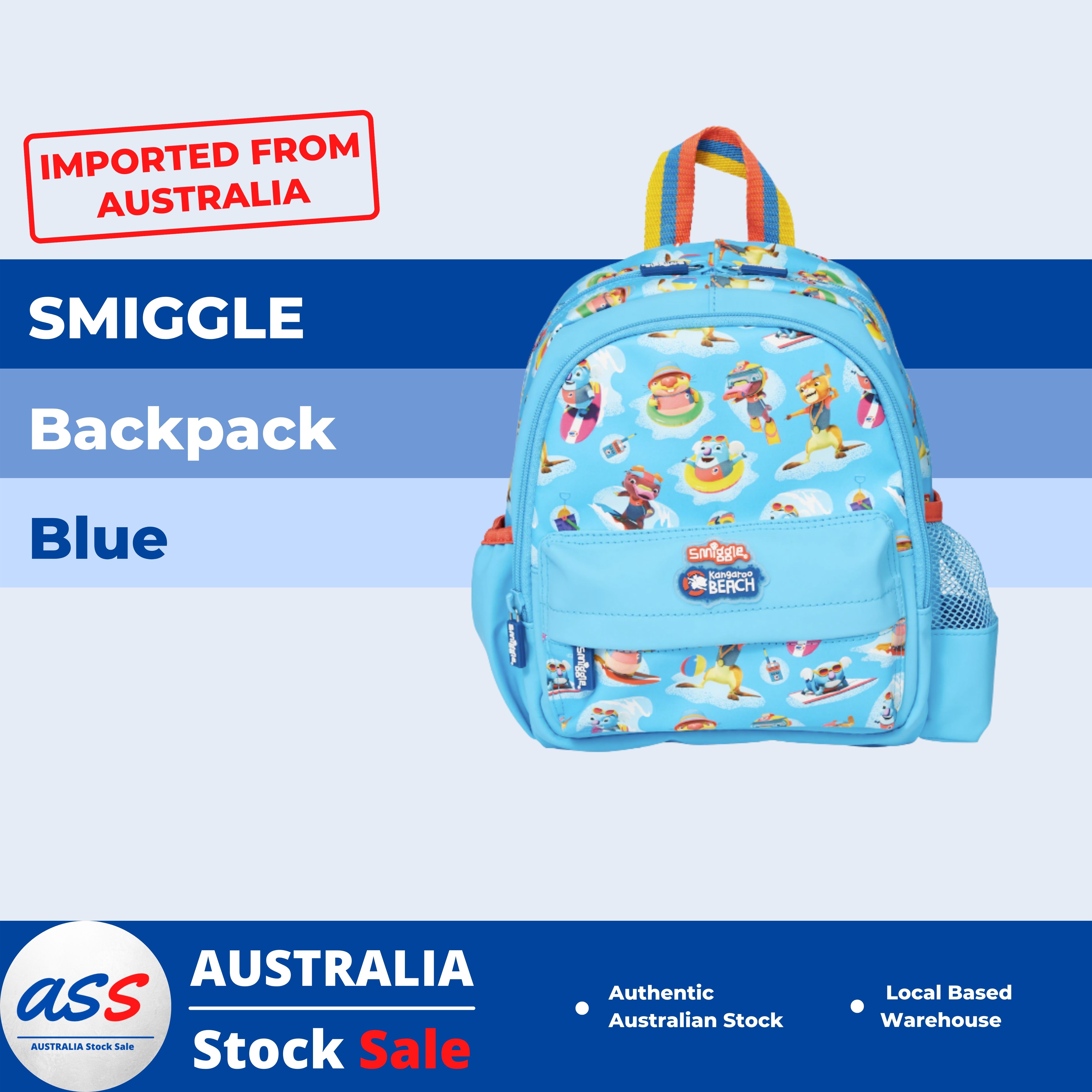Smiggle Kangaroo Beach Teeny Tiny Backpack, Blue | Lazada PH