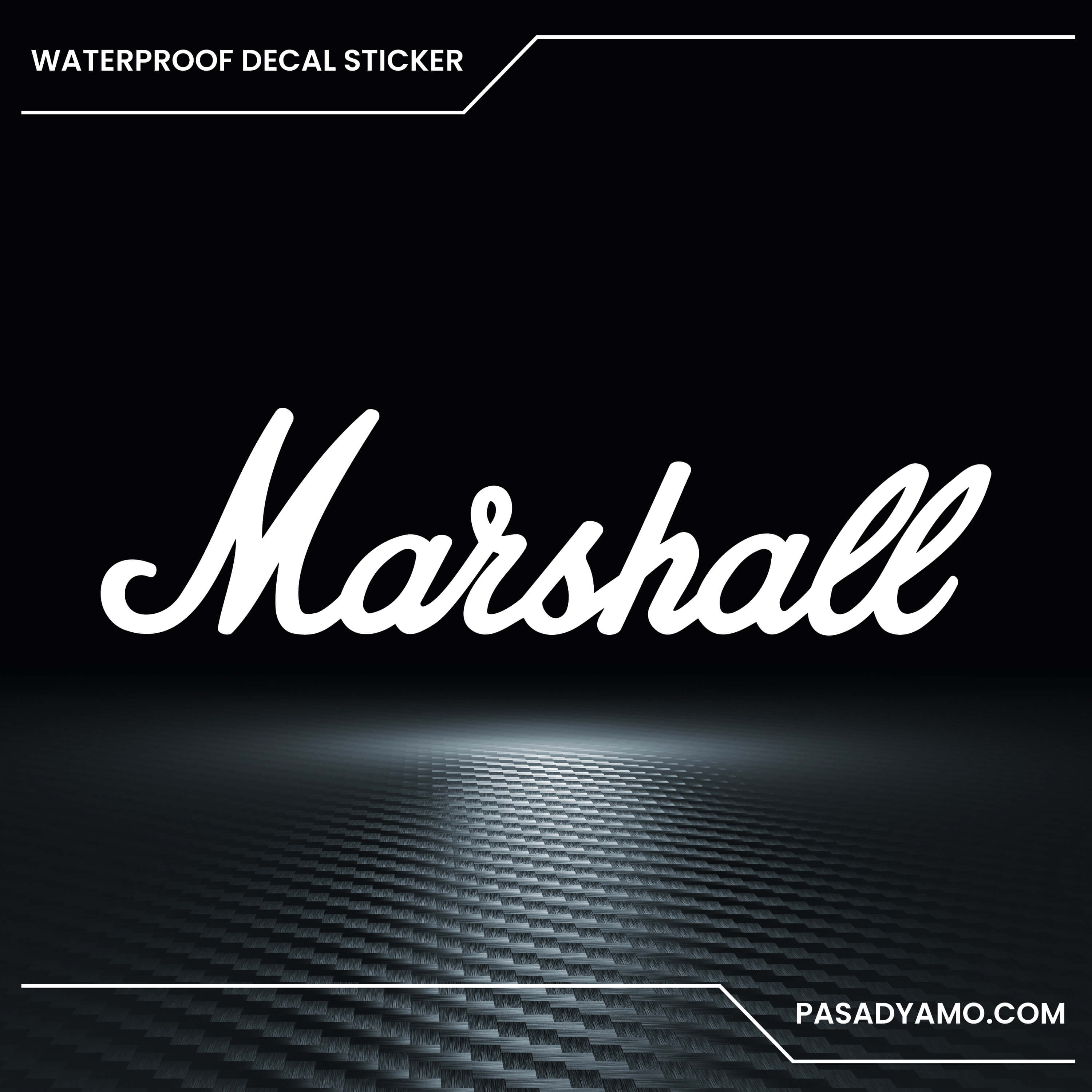 Marshall Logo Decal Sticker for Cars Motorcycles Laptops Skateboards ...