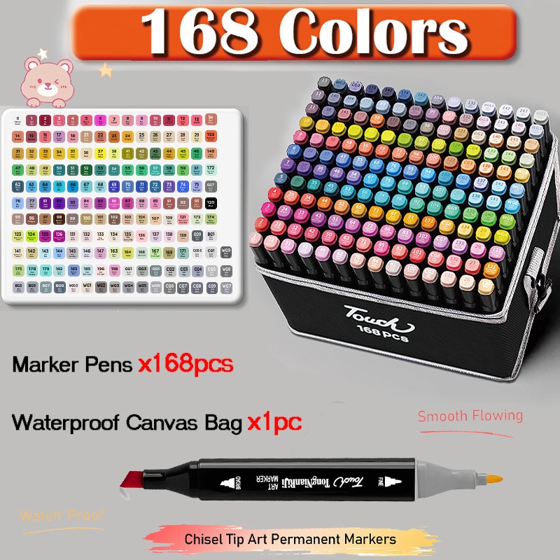 80colors Marker Alcohol Markers Set Touch Markers Pen Highlighter Pen ...