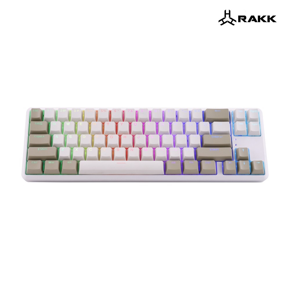 RAKK Pluma 68 Keys and Trimode RGB White Black Wireless Bluetooth 5.0 ...