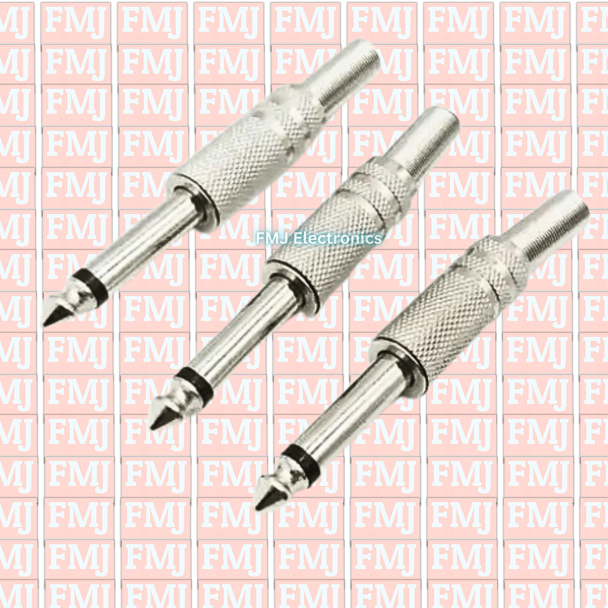 FMJ PL55 Mono Male Connector Metal 6.35mm Phono Connector Audio ...