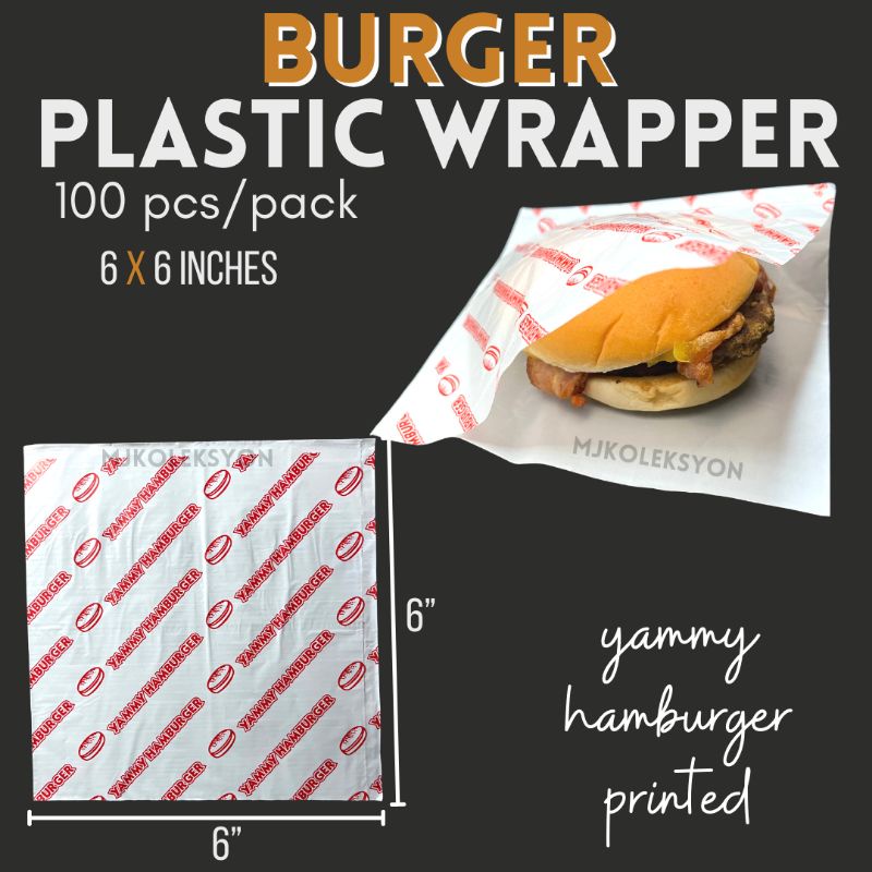 Burger Plastic Wrapper 1000pcs Plain white or Printed available | Lazada PH