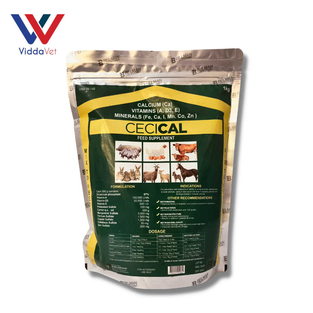 1kg Cecical Powder feed premix Calcium + vitamins + minerals for ...