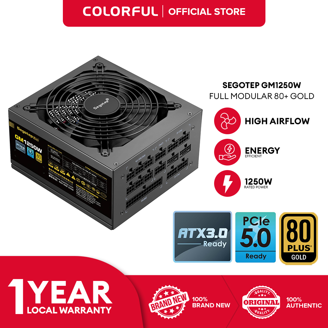 Segotep GM1250W Full Modular 80 Plus Gold Power Supply (ATX 3.0, PCIe 5.0 Ready) | Lazada PH