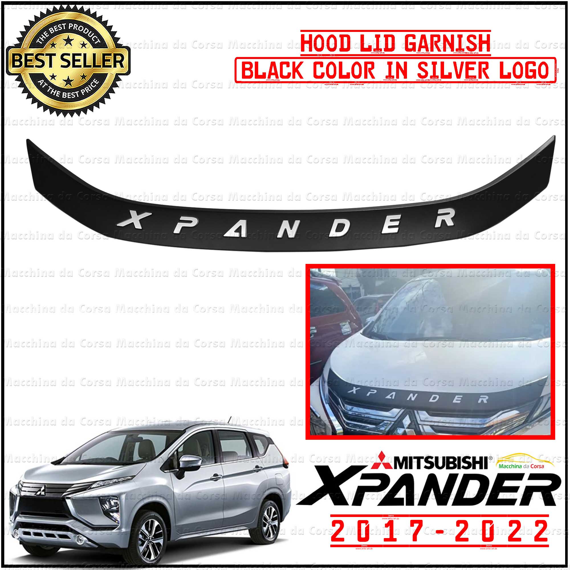 Mitsubishi Xpander 2017-2022 Hood Lid / Hood End Trim Cover (Hood Lid ...
