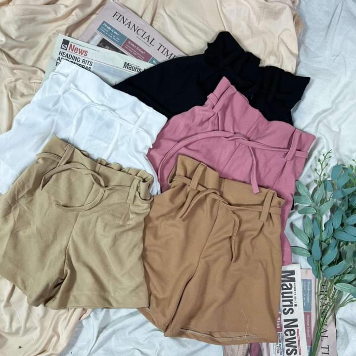 𝘼𝙈𝙊𝙍𝘼 𝙎𝙏𝙍𝙄𝙉𝙂 𝘽𝙀𝙇𝙏 𝙎𝙃𝙊𝙍𝙏𝙎 crepe fabric garterize fit up to large | Lazada PH