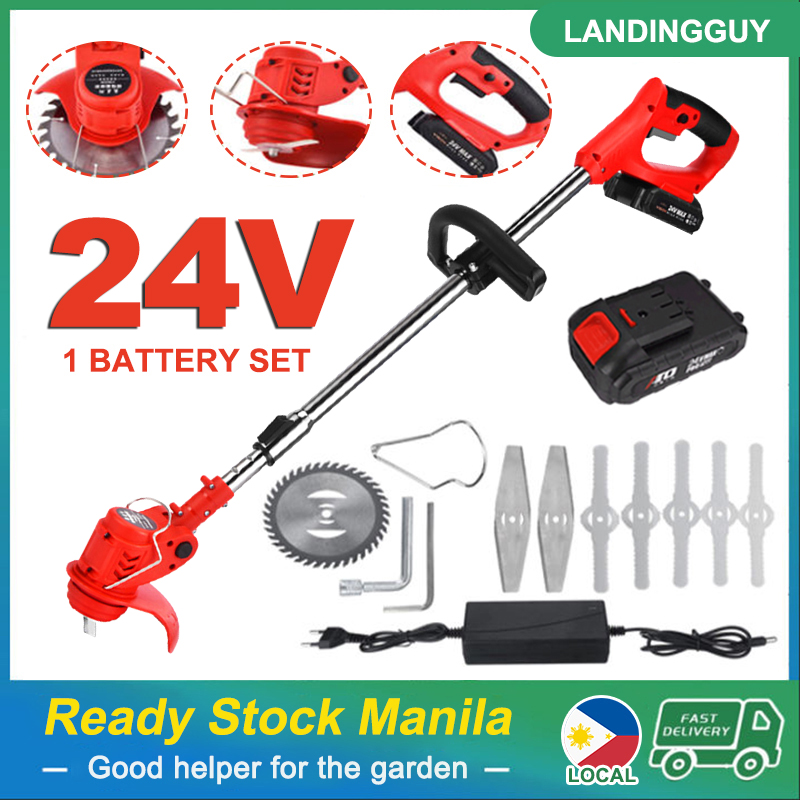 Cordless Lawn Mower Rechargeable Electric Grass Cutter with Lithium ...