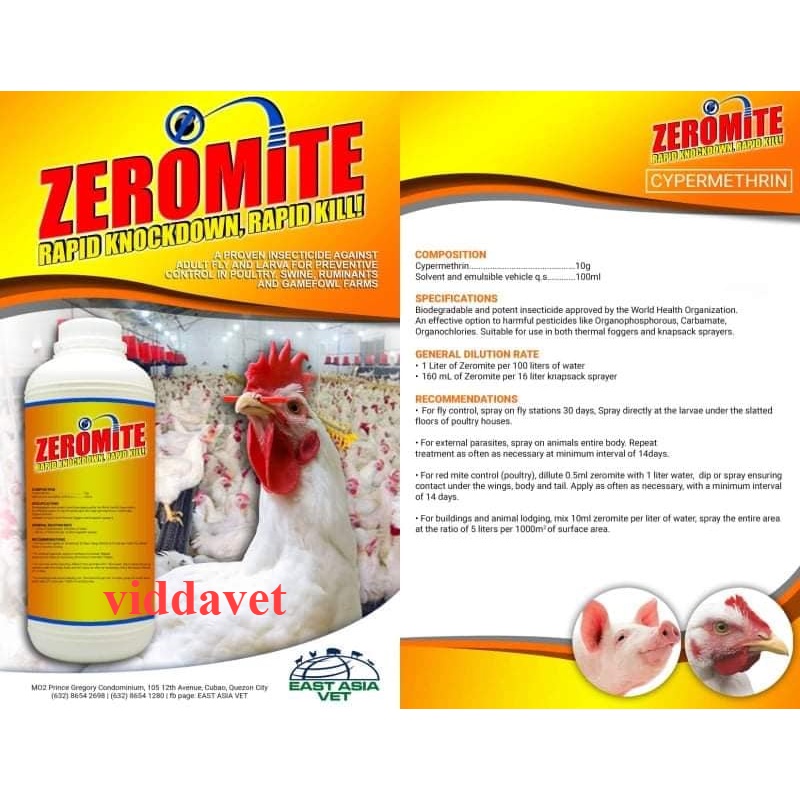 Zeromite (1 Liter) FLY CONTROL the elimination of adult flies and ...