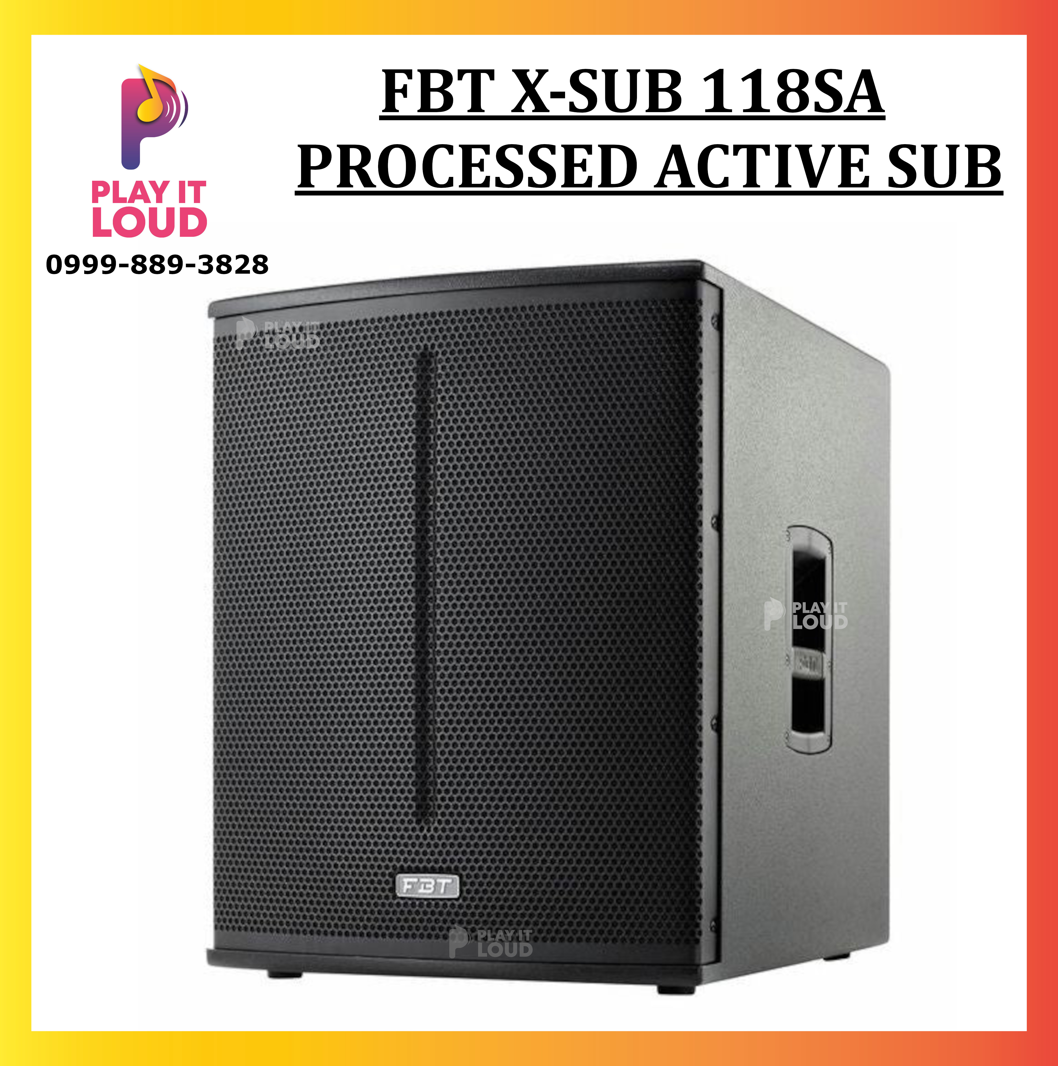 FBT X-SUB 118SA BASS REFLEX PROCESSED 18" ACTIVE SUBWOOFER 1200Wrms ...