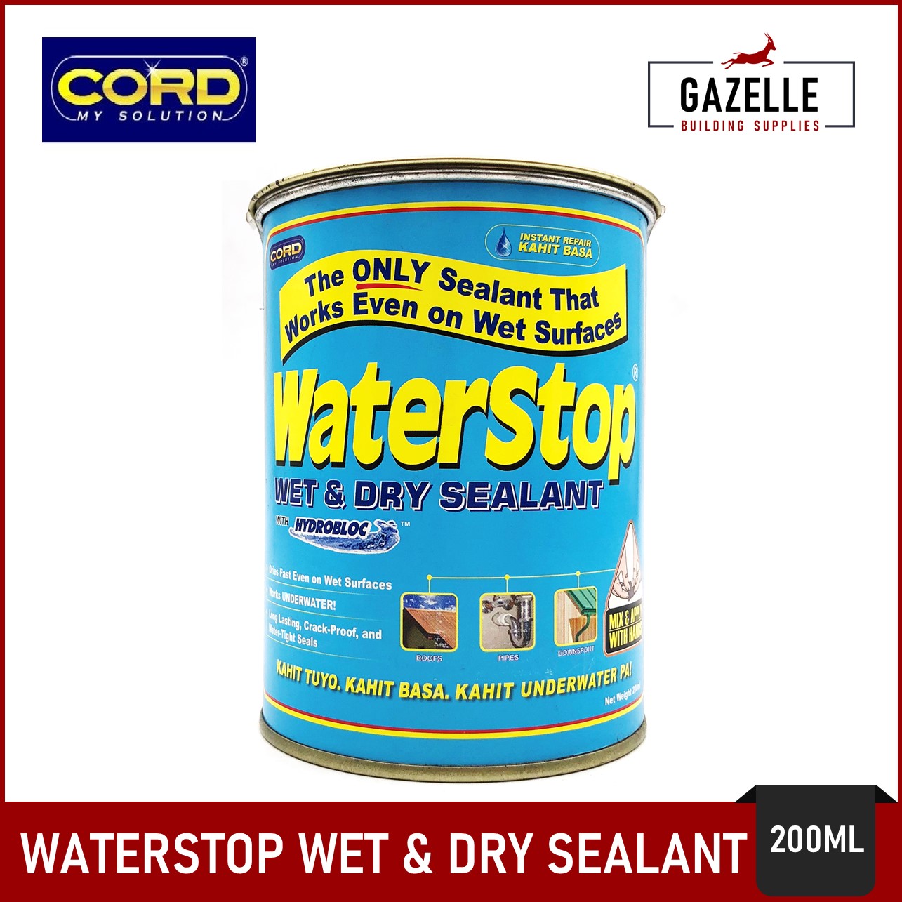 Waterstop Wet and Dry Sealant 30ml / 60ml / 200ml | Lazada PH