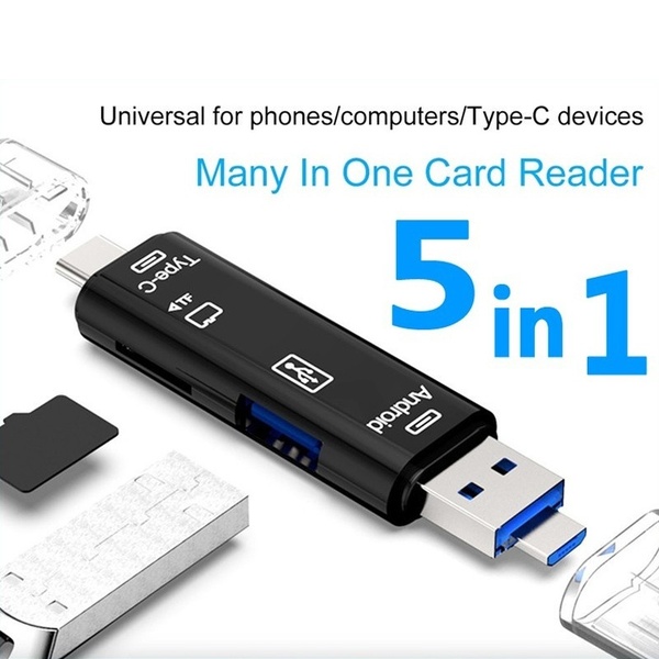 3 In 1 USB 3.0 Type C Metal Card Reader TF Micro SD OTG | Lazada PH