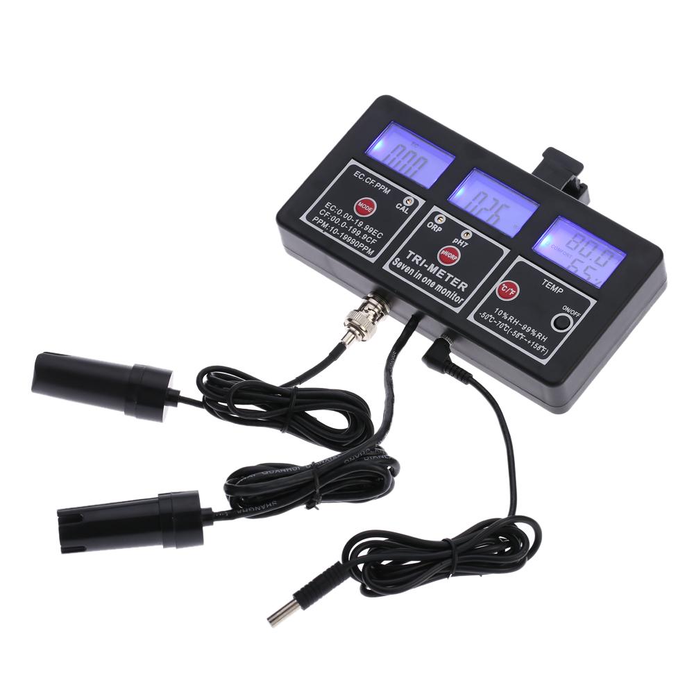New Professional 7 in 1 Multi-parameter Water Testing Meter Digital LCD ...