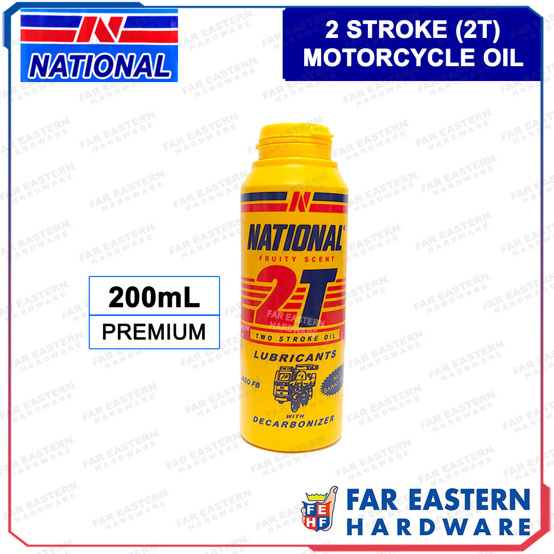 NATIONAL 2 Stroke Gasoline Motorcycle Oil 2T Premium 200mL | Lazada PH
