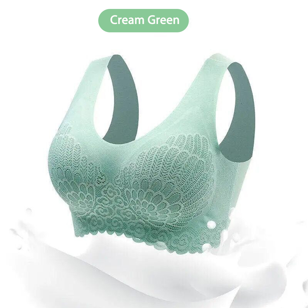 Latex Seamless Bra Women's Push-Up Seamless Underwear Cooling Push-Up ...