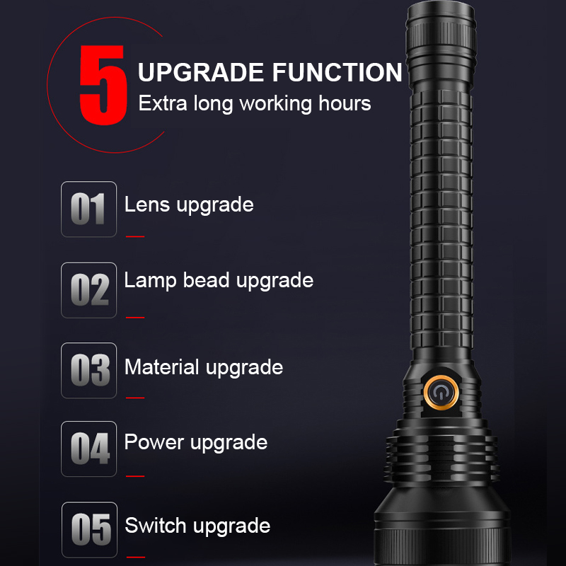 [Ready Stock] COD Most Powerful Rechargeable Flashlight for Camping and ...