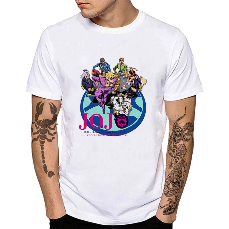 Anime Jojo Bizarre Adventure Tshirt Kujo Manga Tee Tops Jotaro Kujo ...