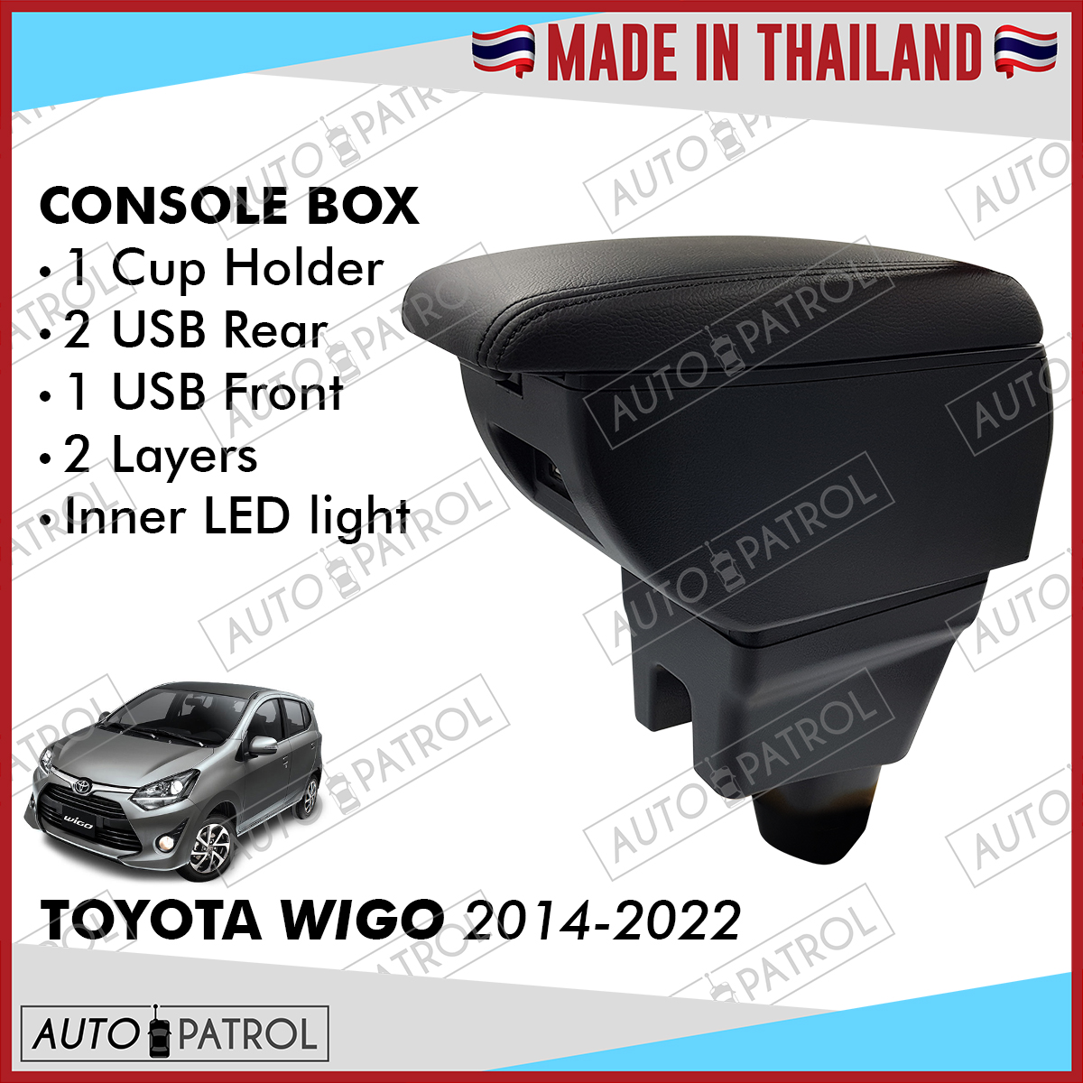 Toyota Wigo 2014-2022 Arm Rest Armrest Console Box / Refitting Car ...