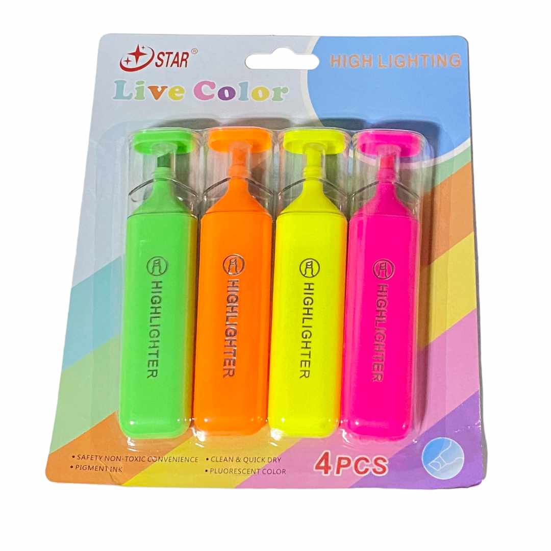 Chisel Tip Neon Highlighter Colored Highlighters Marker School Supplies ...