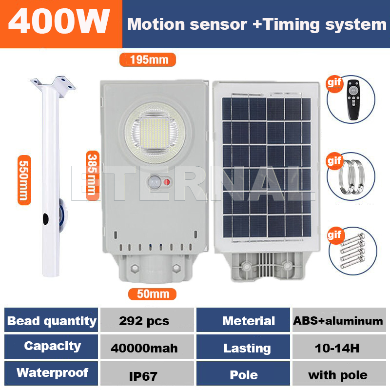 Solar light outdoor waterproof 3000W solar street light led floodlights ...