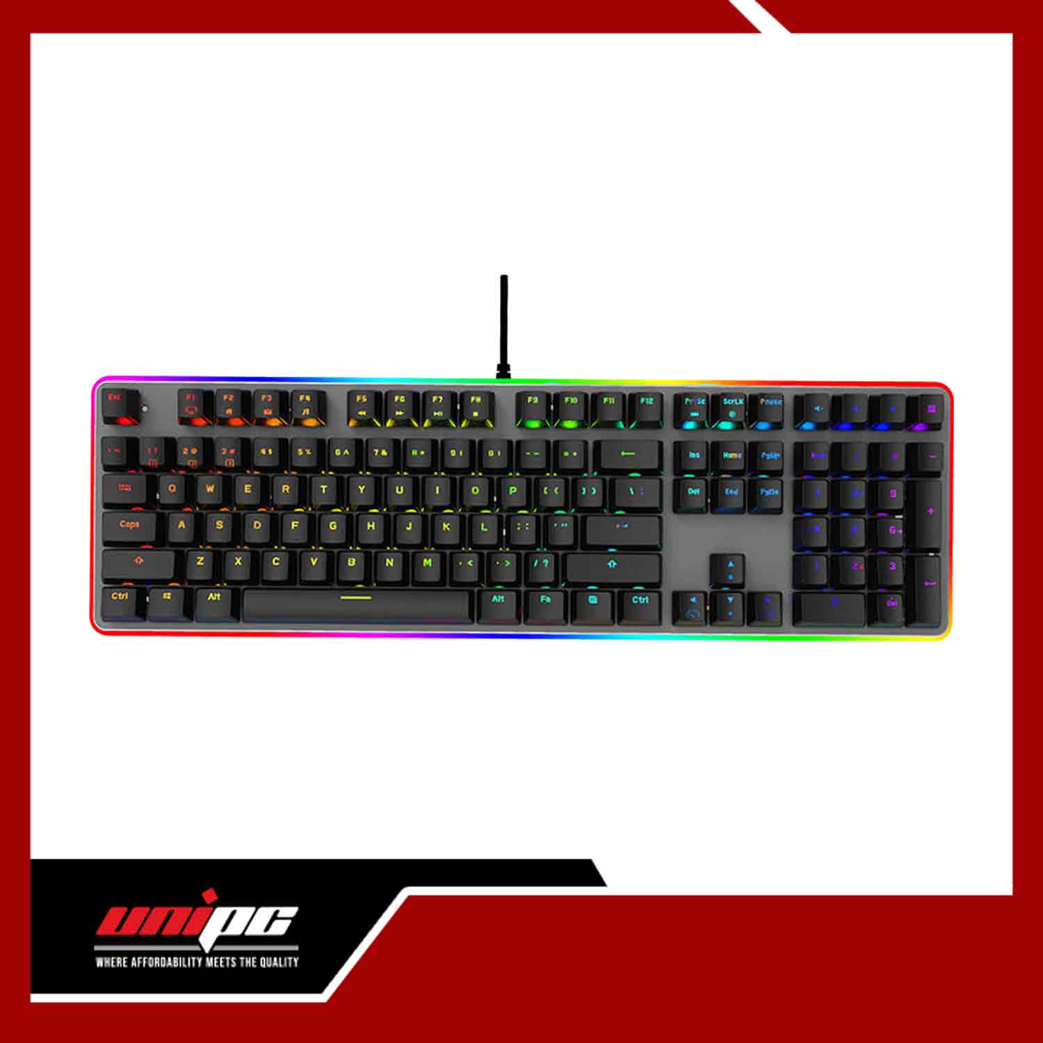 Royal Kludge RK 919 Black Wired Keyboard RGB Backlit Mechanical Gaming ...