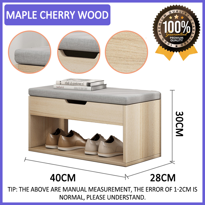 Apol Mall Modern Minimalist Home Shoe Cabinet Center Table Maple Wood ...