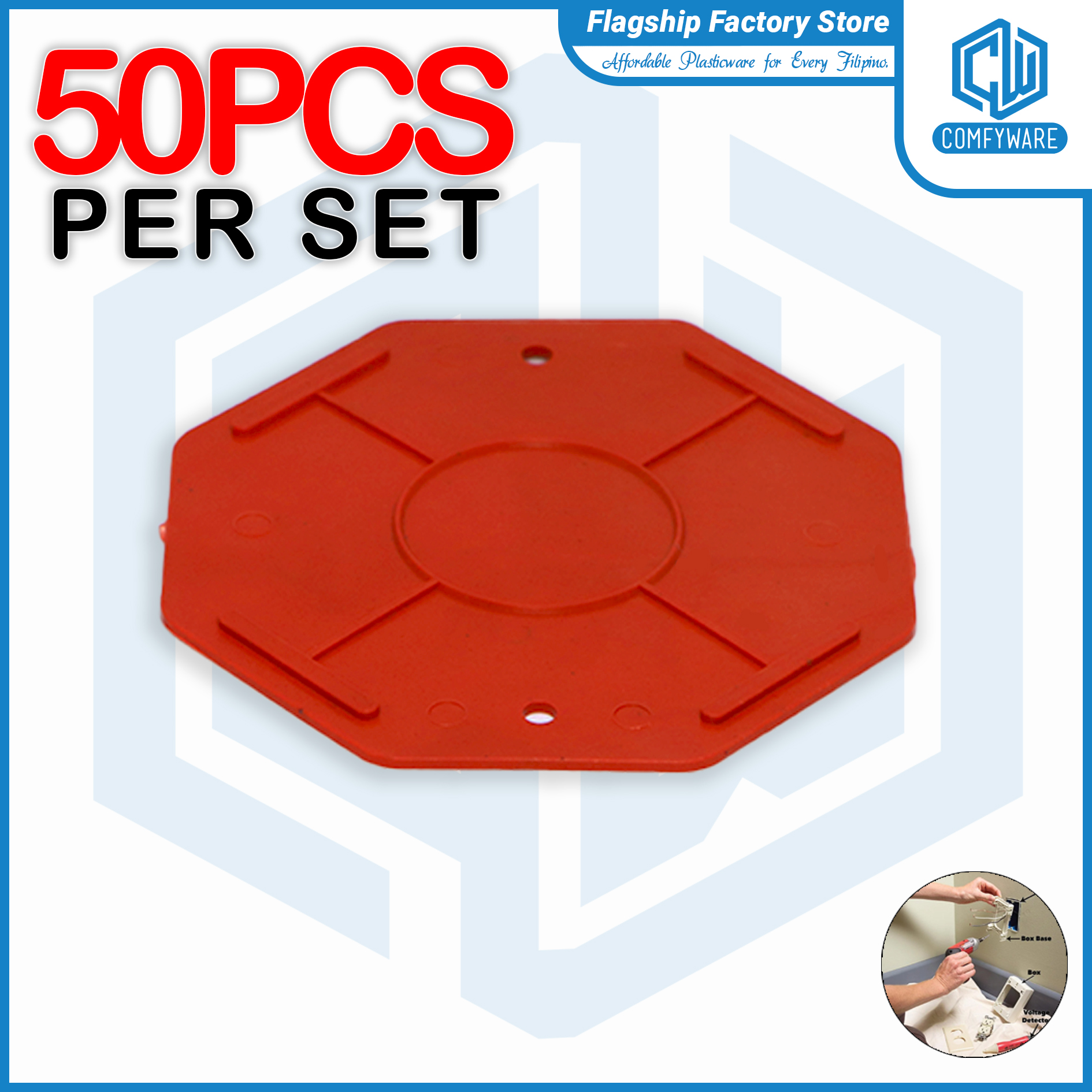 (50pcs/SET) WHOLESALE Golden Eagle Electrical PVC Plastic Junction Box ...