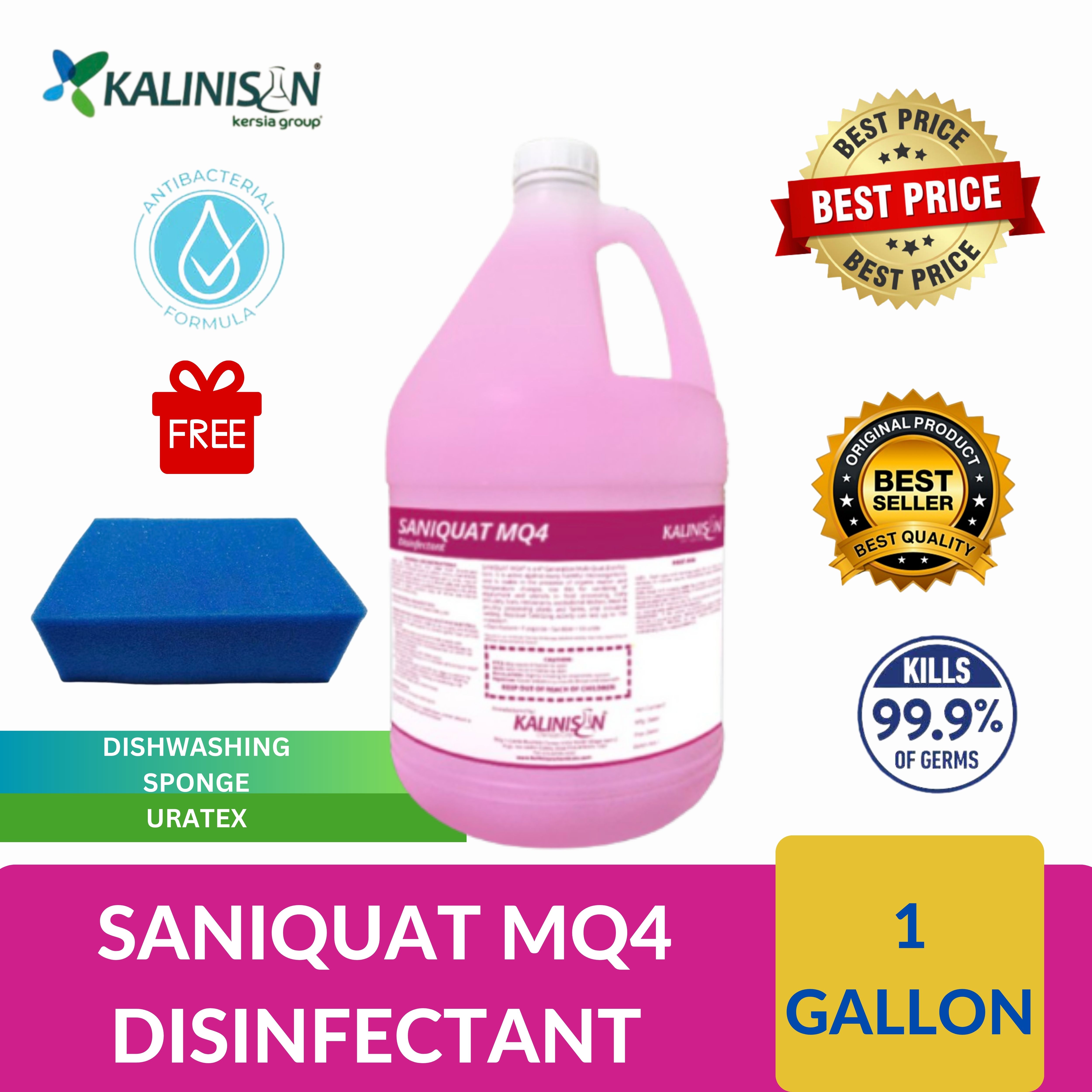 100% Original 365 Clean Kalinisan Saniquat MQ4 Multi-quat Disinfectant ...