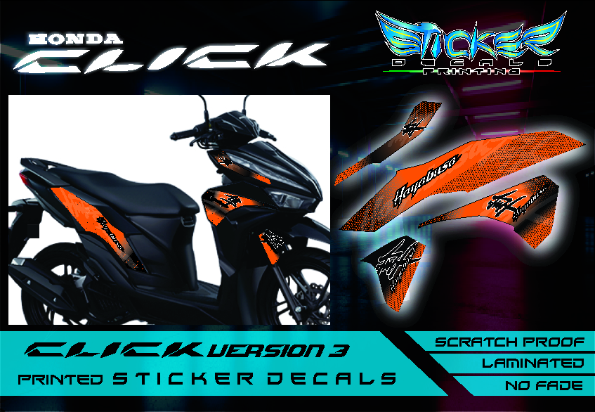 honda Click v3 Sticker Decals (Hayabusa) | Lazada PH