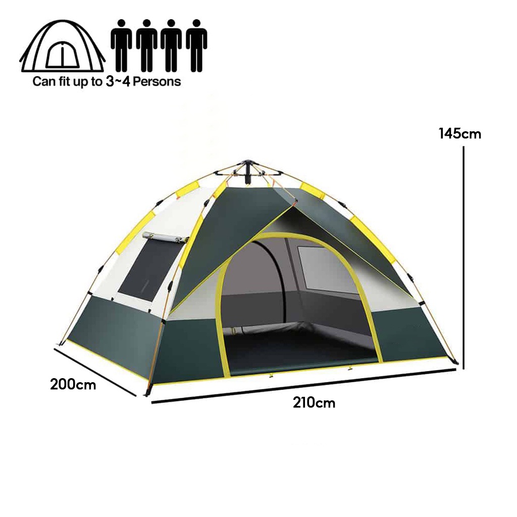 PJZ Camping Automatic Tent 24 Person Portable Waterproof Tent Easy Set ...