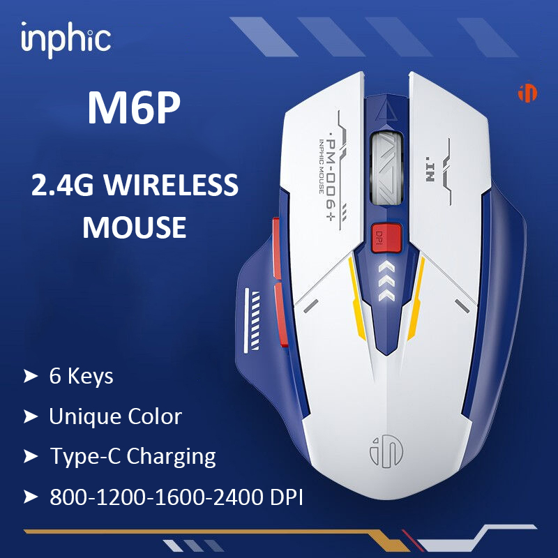 Inphic F9/M6P 2.4G Wireless Mouse Rechargeable Office Gaming Mouse ...