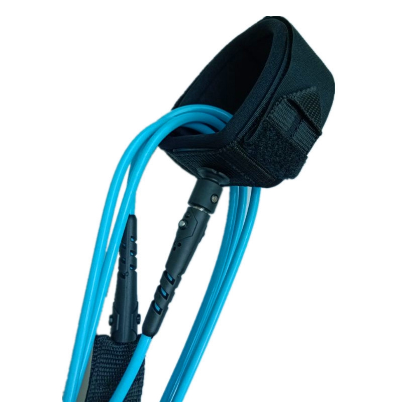 TPU Surfboard Leash, Stand Up Paddle Board 6Feet 5mm Coiled Spring Leg ...