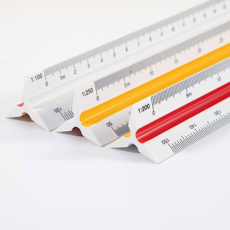 Deli 8930 student three edge scaler ruler multi-functional drawing ...