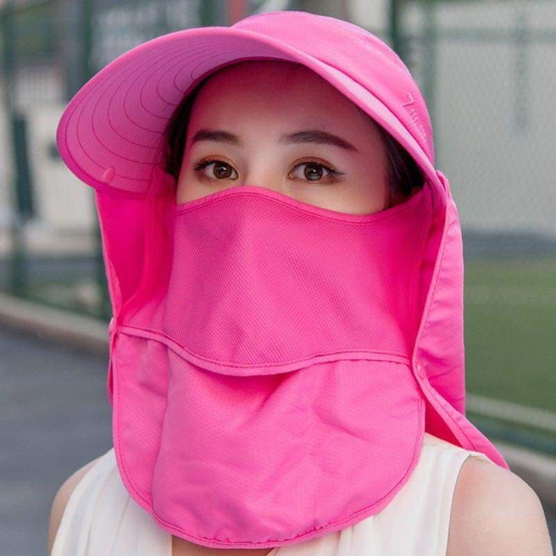 Hot sale Summer Sun Hat Cover Face Folding Big Brim and Big Edge Full ...