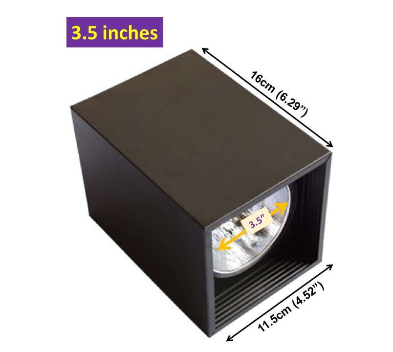 Wahome Surface Mounted Downlight Square Casing Ceiling Light E27 socket ...