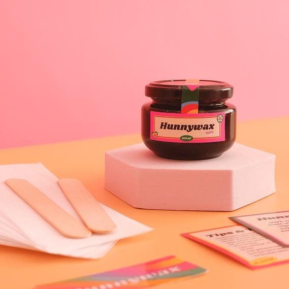 Hunnywax MINI Sugar Wax Kit - 100 natural hot / cold sugar waxing jar ...