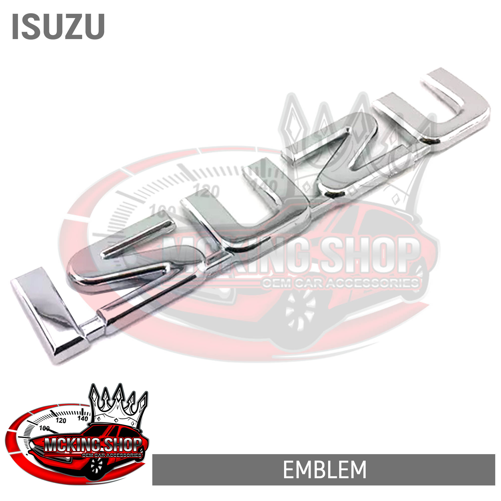 ISUZU Word Name Badge Emblem for Isuzu Cars (Chrome) | Lazada PH
