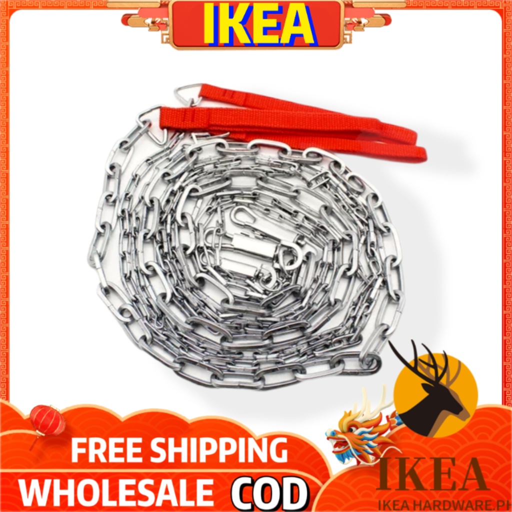 COD Dog Chain 1.5m Square Chain Stainless Steel Dog Chain Dog Leash ...