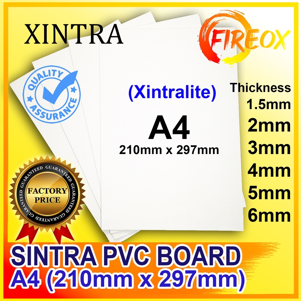 Stationery [10 PCS] SINTRA PVC BOARD Size: A4 XINTRALITE(210x297mm ...