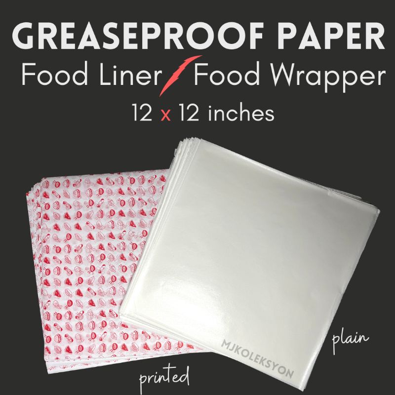 1000pcs Grease Proof Paper Food Liner Wrapper Paper for Burger Fries ...