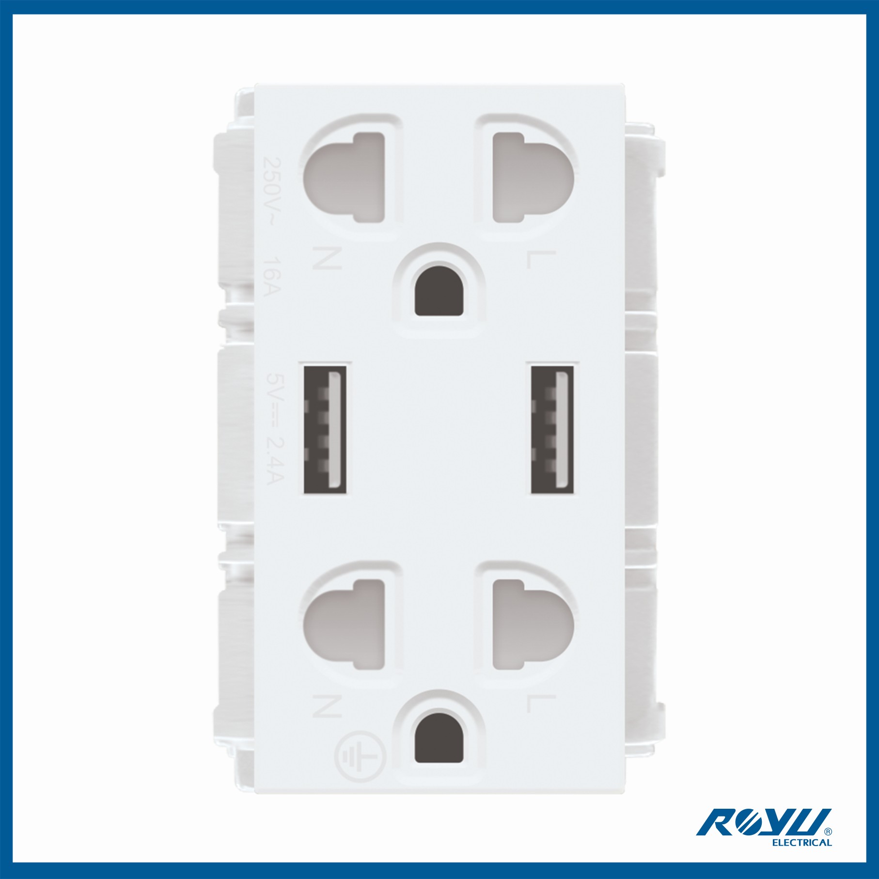 Royu Duplex Universal Outlet with 2 USB - RWO12 | Lazada PH